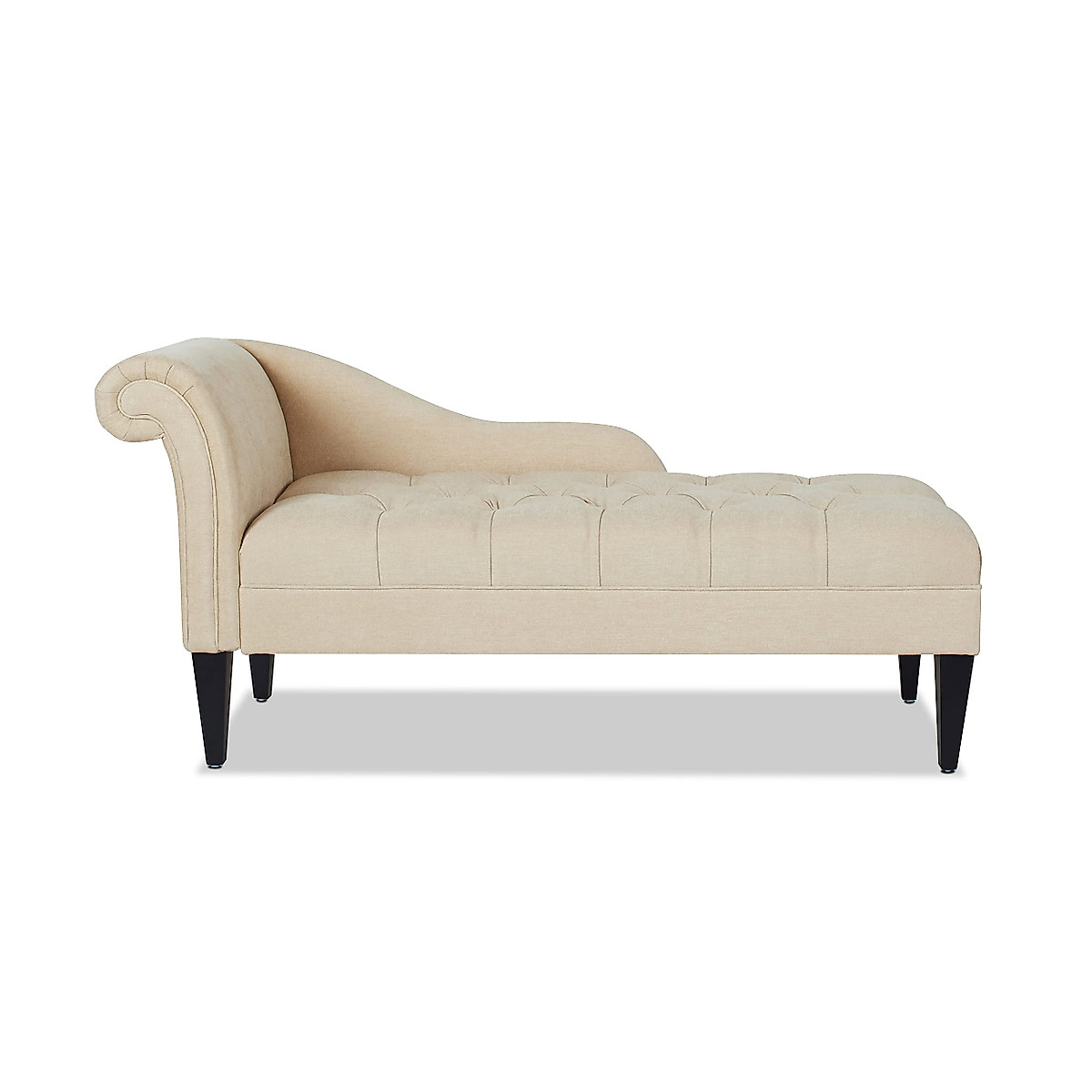Jennifer Taylor Home Harrison Tufted Roll Arm Lorilee Lounge, Beige Chenille