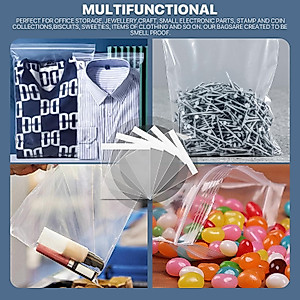 1000-Count, (3" x 4") - 2.5 Mil Thickness Clear Zipper Reclosable Bag, Zip Bags, Ultra Heavy Duty Lock Seal Poly Plastic Bags for Prints, Photos, Documents, Clothing, T-Shirt