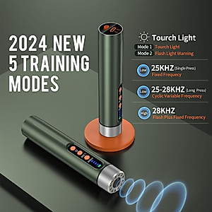 Rongfanic Dog Bark Deterrent Device Indoor&Outdoor,Anti Barking Device for Dogs,Effctive 50ft Range Professional Dog Training Tool, Stop Bad Behavior Aid,No Need to Yell or swat.Dog Silencer.(Silver