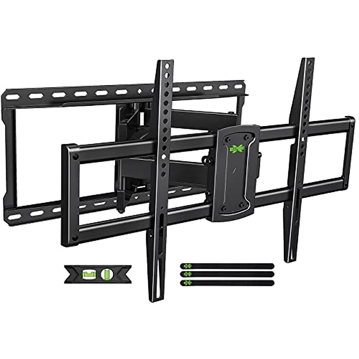 USX MOUNT 37-90 inch Full Motion TV Wall Mount, Fits 24" Wood Studs, Wall Mount TV Bracket with Smooth Swivel, Tilt, Extension, Holds up to 132lbs, Max VESA 600x400mm, Includes Wall Drilling Template