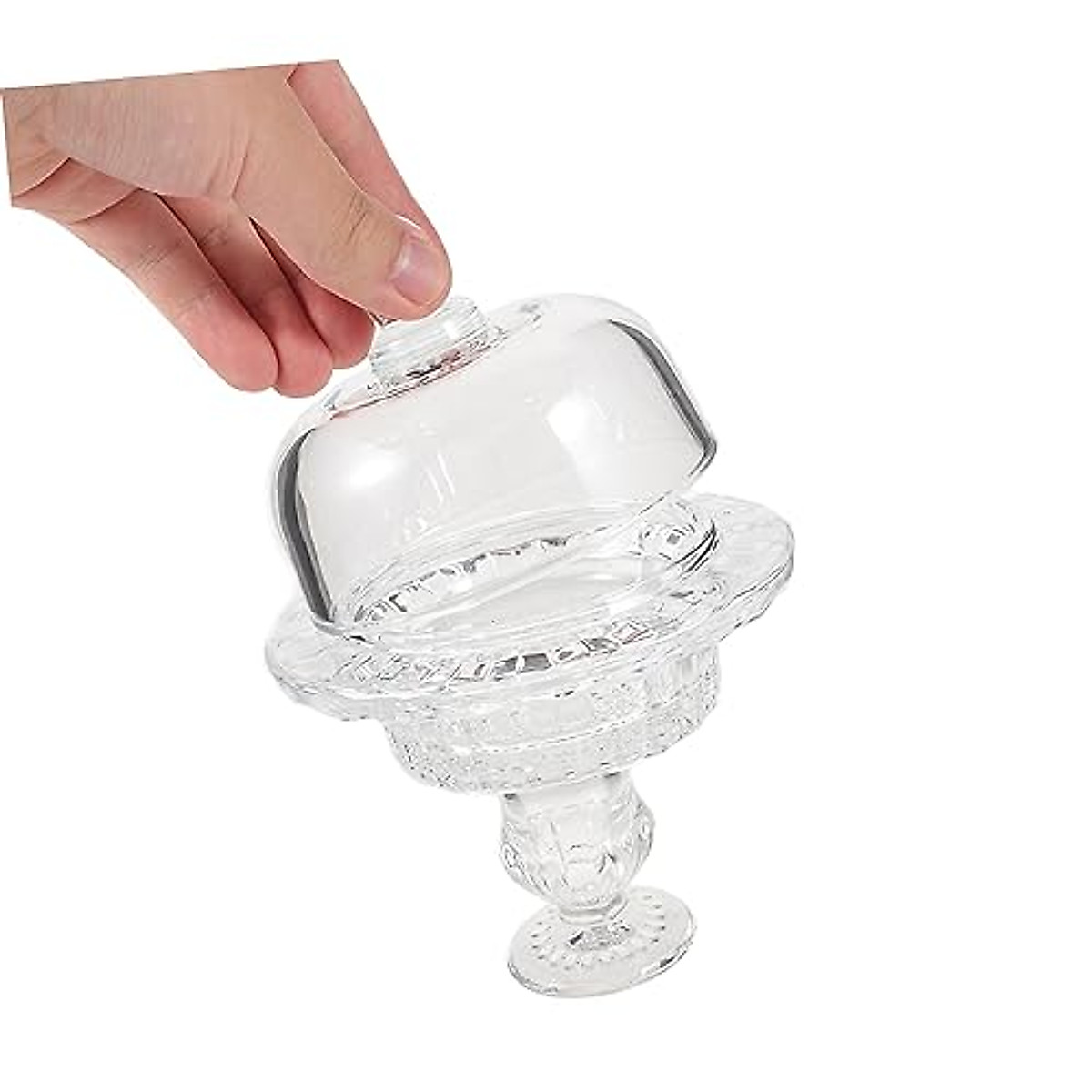 Abaodam Ice Cream Containers transparent tasting bowl fruit decor clear container with lid fruit dish trifle bowl glass ice cream bowl Kitchen Sink Splash Guard