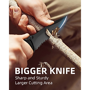 Multitool Knife, Pohaku 13 in 1 Pocket Multitool, Multi Tool with 3" Large Blade, Safety Locking Design, Spring-Action Plier, Durable Nylon Sheath for Outdoor, Camping, Fishing, Survival,Hiking