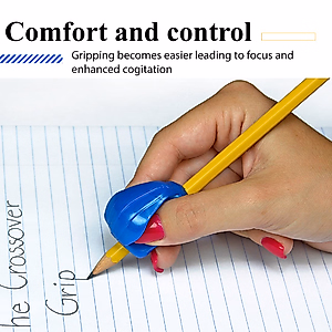 The Pencil Grip 3-Step Training Kit with 3 Premium Ergonomic Pencil Grips, Crossover Grip, Pinch Grip, Pencil Grip (MXG-003)