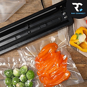 Generic Vacuum Sealer Bags Food Vac Bags for Storage 11""x20'(3rolls) 8""x20'(3roll s), Transparent