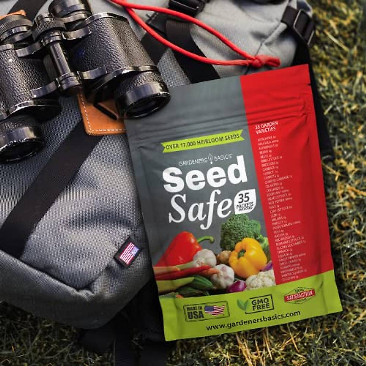 Survival Garden Heirloom Seeds, Victory Garden Seeds - 35 Varieties, 17,000+ Vegetable and Fruit Seeds for Planting Great Emergency Preparedness Items and Bugout Bag Supplies Gear by Gardeners Basics