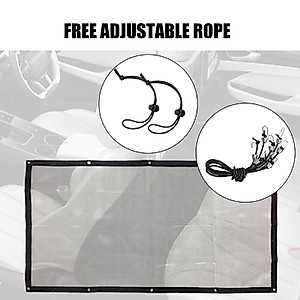 UGSHY 1 PC Car Divider Net Pet Barrier Backseat Mesh, Obstacle Isolation Net Car Safety Mesh, Car Pet Protection Net, Fit for Most Cars (Black)