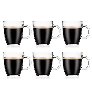 Bodum Bistro Coffee Mug, 6 Count (Pack of 1) Clear