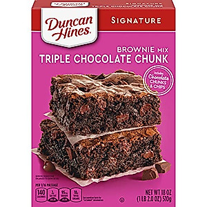 Duncan Hines Signature Triple Chocolate Chunk Brownie Mix, 18 OZ