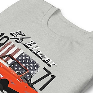 1971 Chevy Blazer K5 American Patriotic Short-Sleeve Unisex T-Shirt Sport Grey