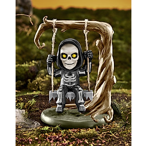 Spirit Halloween Lil Skelly Bones Mini Collectible Statue Collectible | Miniature Skeleton Figure | Halloween Decorations | Polyresin Figurine