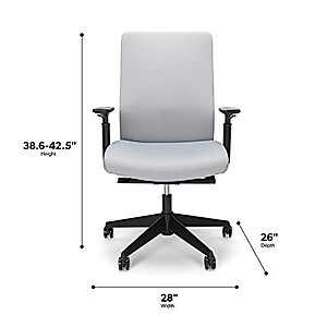 HON Basyx Biometryx Commercial-Grade Fabric Upholstered Task Chair, Grey