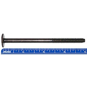 1/4" - 20 TPI x 100mm (3-15/16") Hex Drive Button 17mm Diameter Head Furniture Bolts Dark Bronze Finish (4 Pieces)