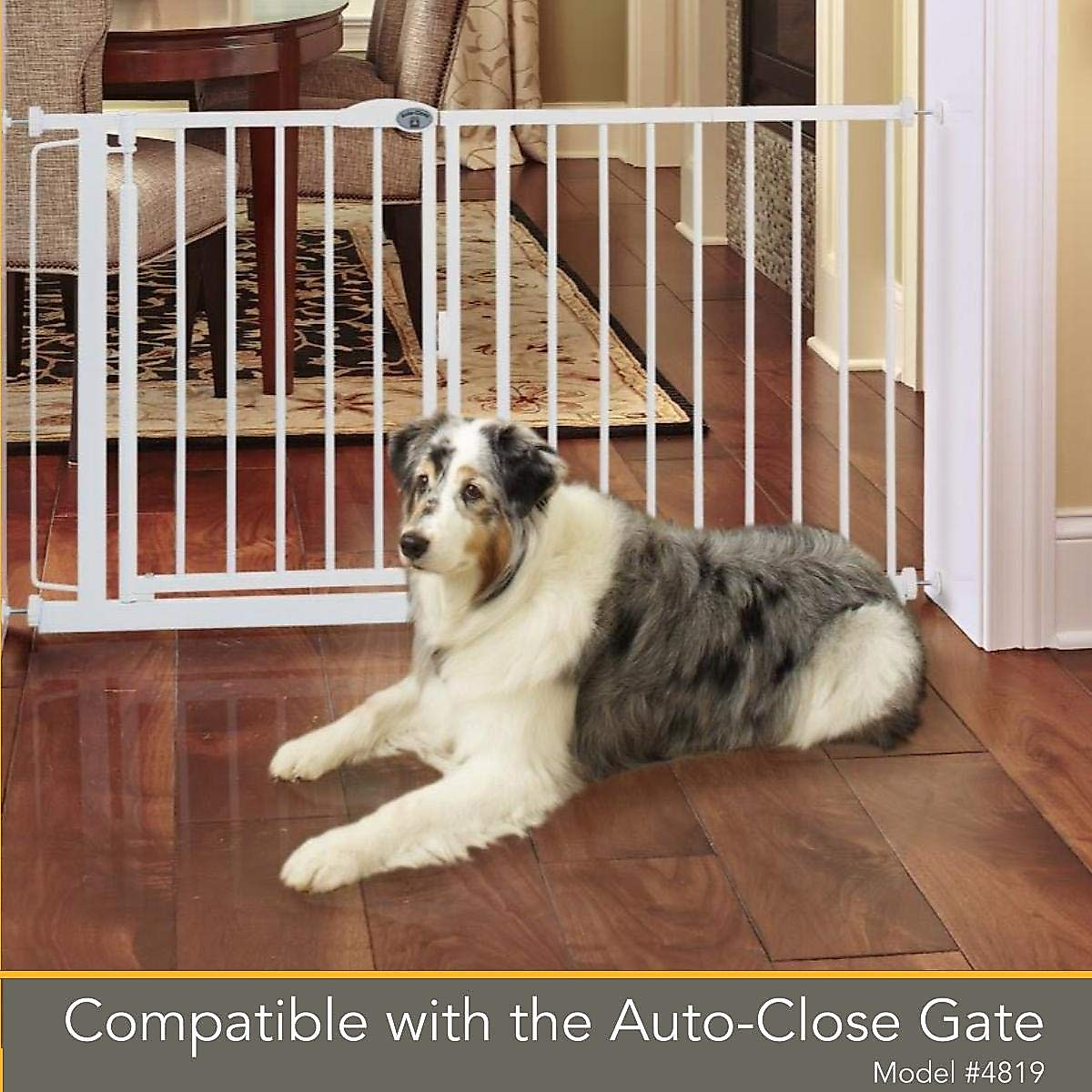 North States 5-Bar Extension for Auto-Close Baby Gate: Add extension for a gate up to 52.75" wide (Adds 14" width, Soft White)
