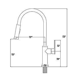 Kitchen Faucet Beelee 18"Commercial Style High Arc Pull Down Kitchen Sink Faucets, Single Handle Pull Out Sprayer Solid Brass Chrome and Painting White Kitchen Faucet
