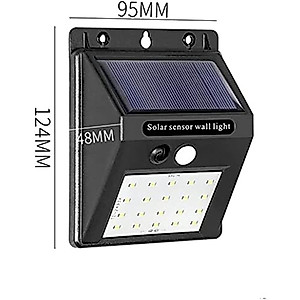 ERALP LED Outdoor Wall Light Solar Led Light Outdoor Lamp PIR Motion Sensor LED Wall Lights Sconce Waterproof Solar for Garden Street Lamp Outdoor Lighting Lamp (Size : 2Pcs 20Leds)