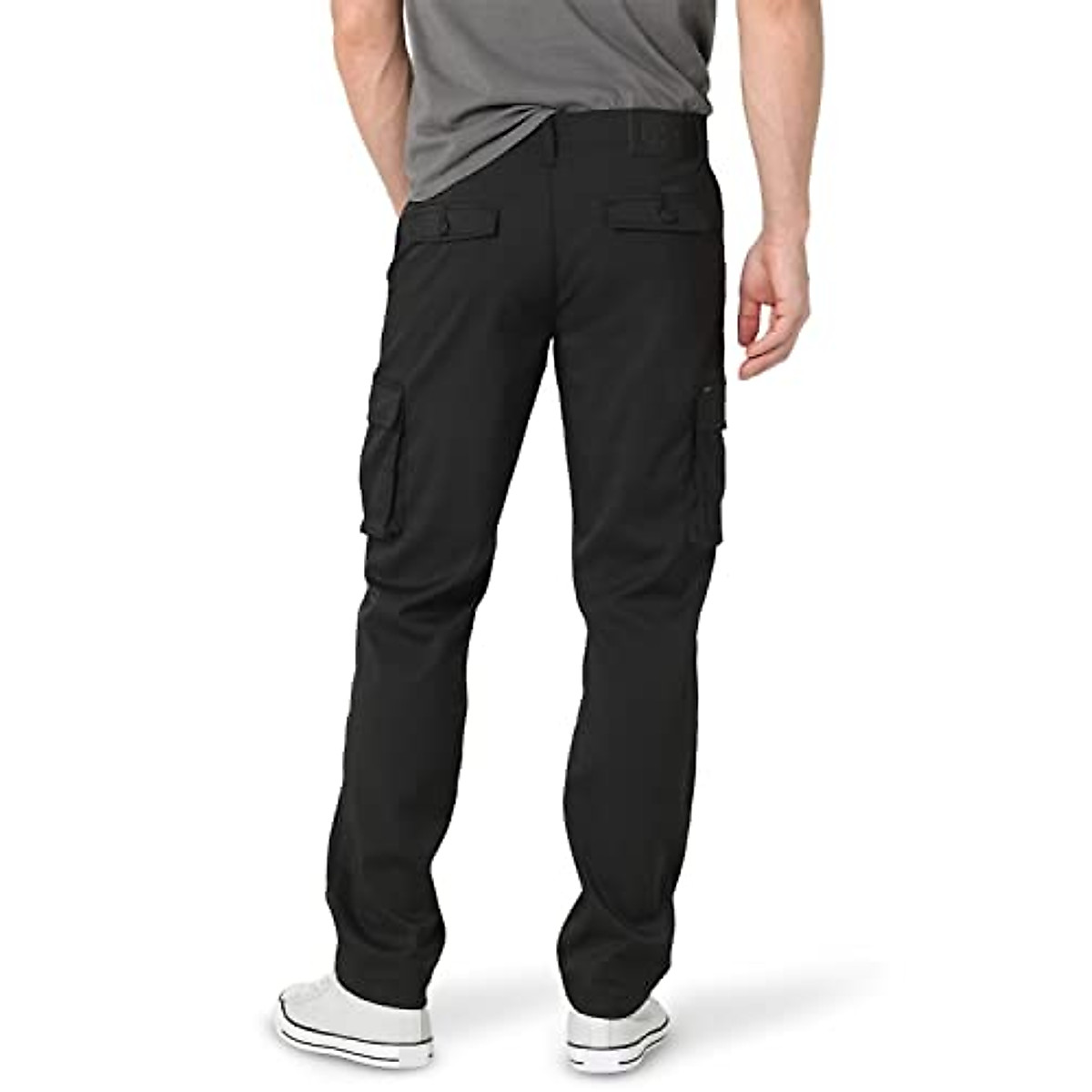 Lee Men's Extreme Motion Synthetic Cargo Pant, Black, 40W x 32L