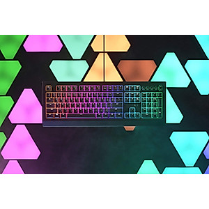 Razer Cynosa V2 Gaming Keyboard: Customizable Chroma RGB Lighting - Individually Backlit Keys - Spill-Resistant Design - Programmable Macro Functionality - Dedicated Media Keys