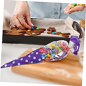 COHEALI 300 pcs Triangle Candy Bag plastic cello bag Clear Cone Shaped Treat Bag Plastic Party Gift pouch Cellophane clear sweet bag clear gift bags for favors candy bags props dots