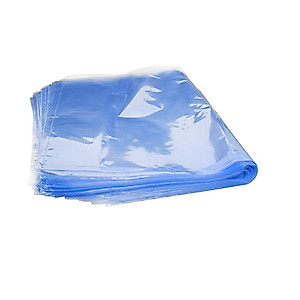 Bettomshin 200Pcs PVC Heat Shrink Wrap Bags,12.6 x 8.67Inch, L x W Shrinkable Wrapping Packaging Bags Light Blue for DIY Gifts Shoes Candle