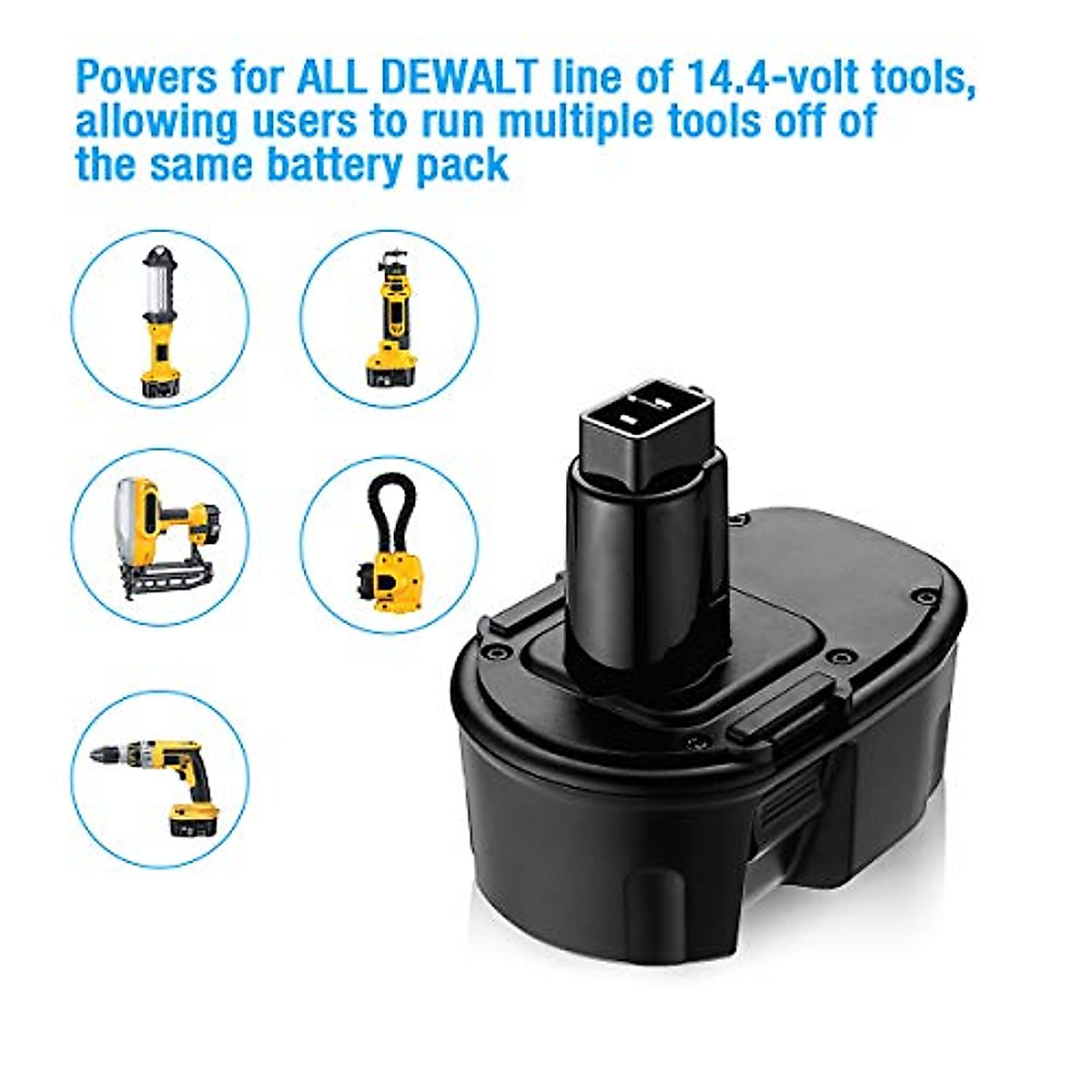 Powerextra 3.7Ah DC9091 Battery Compatible with Dewalt 14.4V XRP Battery DW9091 DW9094 DE9038 DE9091 DE9092 Cordless Power Tools(2 Pack)