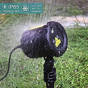 Firefly Garden Waterproof Laser Lights - Star Projector Outdoor/Indoor Christmas Decoration Lighting (Laser RED & Green: RG 8 Pattern)