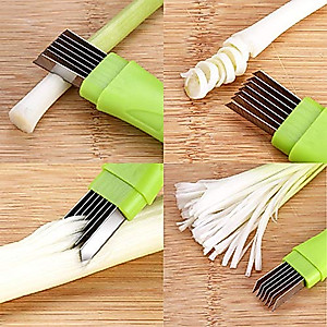 Herb Scissors Set - Kitchen Chopping Shears Multipurpose Herb Cutting Scissors with Stainless Steel 5 Blades and Cover, Cleaning Comb, Green Onion Cutter, Vegetable Peeler Kitchen Gadgets