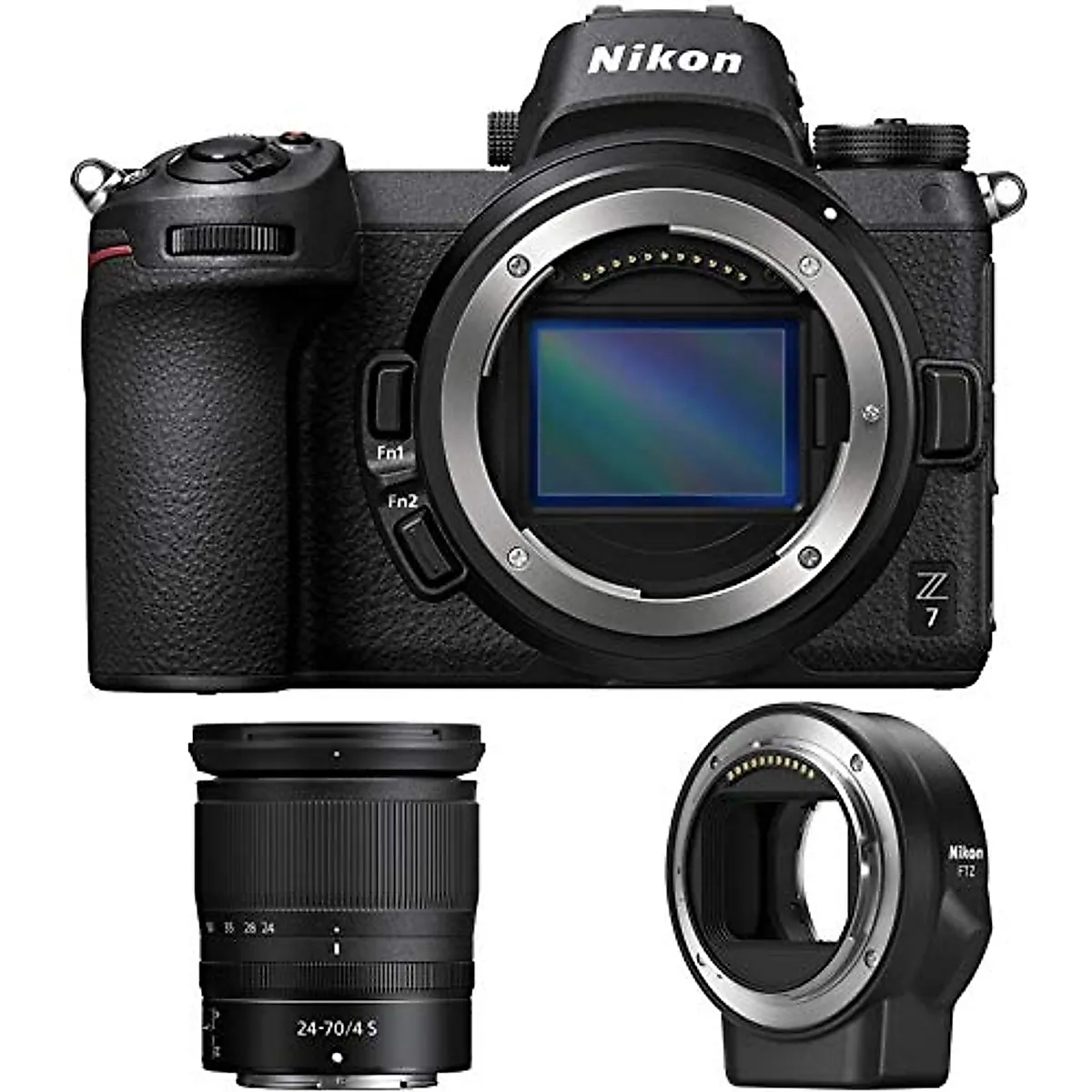 Nikon Z7 Mirrorless Digital Camera with 24-70mm Lens and FTZ Adapter Kit (International Model) (Renewed)