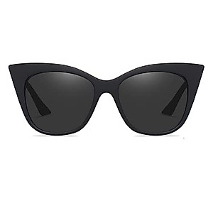 CYLEN Cateye Sunglasses For Women UV 400 Protection -Cat Eye Sunglasses Polarized(Black)