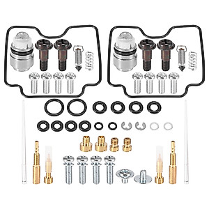 Motoforti 2 Kits Motorcycle Carburetor Repair Rebuild Parts for Yamaha V Star 1100 XVS 1100 Carb Repair Tools
