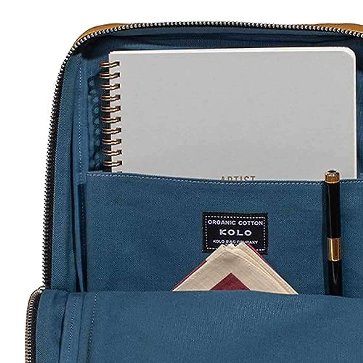 Kolo Derby Shoulder Sling Bag, Cross-Body Shoulder Strap, Organic Waxed Cotton Canvas, Ochre