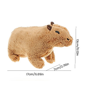Eummy Capybara Plush Toy, Capybara Stuffed Animal, Cartoon Brown Capybara Plushie Soft Small Stuffed Cute Plushies Wild Animals Capybara Birthday Valentines Day Decorations Giving for Kids/Her