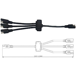 Sunway Solar Battery Charger SAE Adapters Connector,Solar Panel Combiner 3 to 1 Extension Wire for Expanding Solar Panel Battery Charger & Maintainer to One 12 Volt Battery