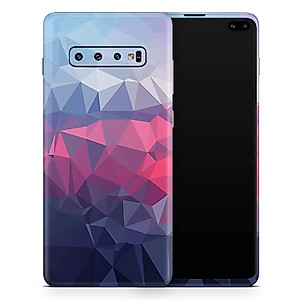 DesignSkinz Blue Red Purple Geometric Protective Vinyl Decal Wrap Skin Cover Compatible with The Samsung Galaxy S20 (Screen Trim & Back Glass Skin)