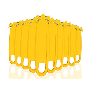 Safety Box Cutter, T TOVIA SK2 Stainless Steel Concealed Blade Package Opener with Tape Splitter for Cartons, Cardboard, Wrap, Straps, Film (10 Pieces - Yellow)