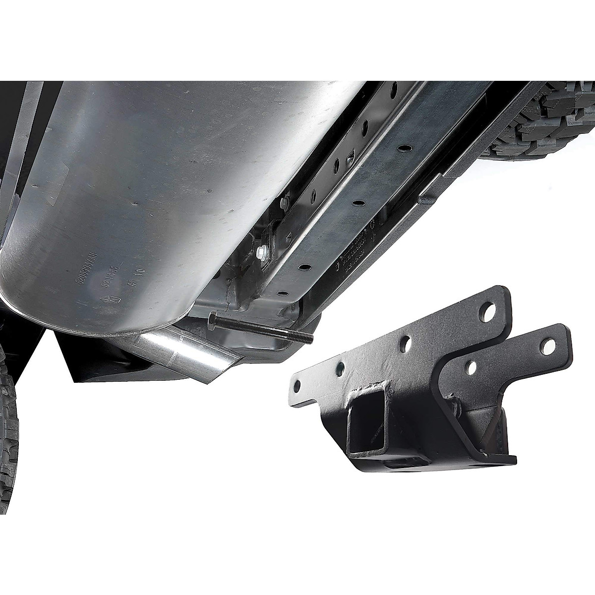 u-Box Wrangler 2in Standard Receiver Hitch Towing Rear Trailer Black for 07-18 Jeep JK Wrangler Rear Bumper