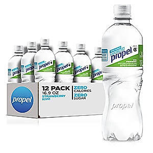 Propel, Kiwi Strawberry, Zero Calorie Sports Drinking Water with Electrolytes and Vitamins C&E, 16.9 Fl Oz (Pack of 12)
