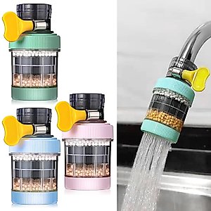 Water Filter for Sink 3Pack, Water Filter Faucet, Water Filter Replacements for Sink, Faucet Mount Water Filtration Does not affect the flow rate of water, System for Tap Water, Reduces 99% of Lead
