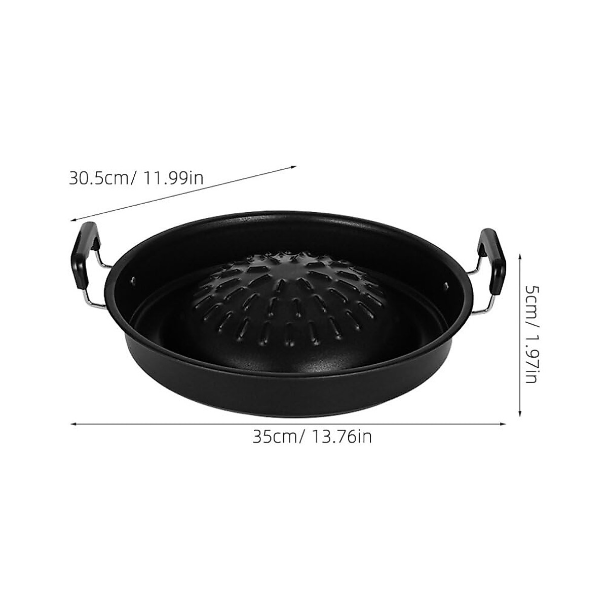 MAGICLULU Bulgogi Tray Pan Grill Topper Pan Korean Bbq Metal Grilling Tray Vegetable Egg Pork Beef Meat Grill Pan for Shabu Hot Pot Grilling Accessory