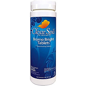 ClearSpa Bromo Bright Tablets Hot Tub Bromine, LeisureQuip ScumBoat Scum Absorber, & LeisureQuip Spa Care Ebook