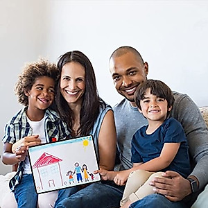 iNenya Portable Small White Board, 12" x 9" Magnetic Dry Erase Board with Stand, Desk Whiteboard for Kids Drawing, Comes with 1 Marker with Eraser for Clear, (Black)