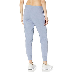 Amazon Essentials Women's French Terry Fleece Jogger Sweatpant (Available in Plus Size), Indigo Blue Heather, Medium