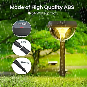 Linkind Solar Pathway Lights 8 pack, Warm White Bright LED Solar Outdoor Lights, Waterproof Solar Powered Garden Lights, Adjustable Solar Landscape Lights for Walkway Yard Driveway Backyard Decorative