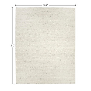Handmade Transitional Jute Contemporary Beige Area Rug 9 x 12