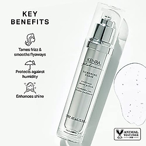 Kenra Platinum Silkening Gloss | Brilliant Shine Polish | Tames Frizz & Smooths Flyaways | Lightweight Formula | Protects Against Humidity | Smooths Dry Ends | Medium To Coarse Hair | 2.26 fl. oz