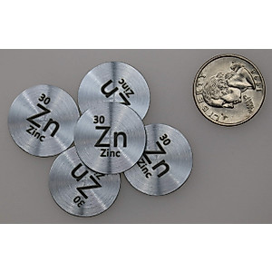 Zinc (Zn) 24.26mm Metal Disc 99.5% Pure for Collection or Experiments