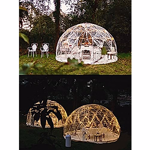 CZGBRO Bubble Tent Dome House Camping Tent 12ft, Garden Outdoor Clear Dome Shelter Geodesic Dome 5-7 Person for Backyard Patios, Canopy Gazebos Screen House Room Lean to Greenhouse