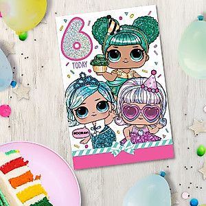 Danilo Promotions LTD LOL Surprise Card, Happy 6th Birthday Card, Age 6