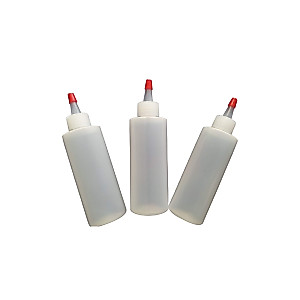 SanDaveVA Brand 4oz Plastic Squeeze Bottles Yorker Caps 12/pk Food Grade Highly Squeezable for Cake Decorating, Condiments, Paint, Crafts, Tattoo Ink, Dye or Glue Long Replacement Caps Included