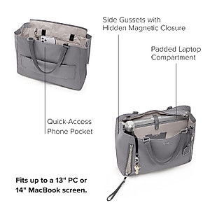 TUMI Voyageur Valetta Medium Tote - Fog