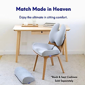 Cushion Lab Ergonomic Foot Rest for Under Desk – Patented Massage Ridge Design Memory Foam Foot Stool Pillow for Work, Home, Gaming, Computer, Office Chair – Footrest for Back & Hip Pain Relief